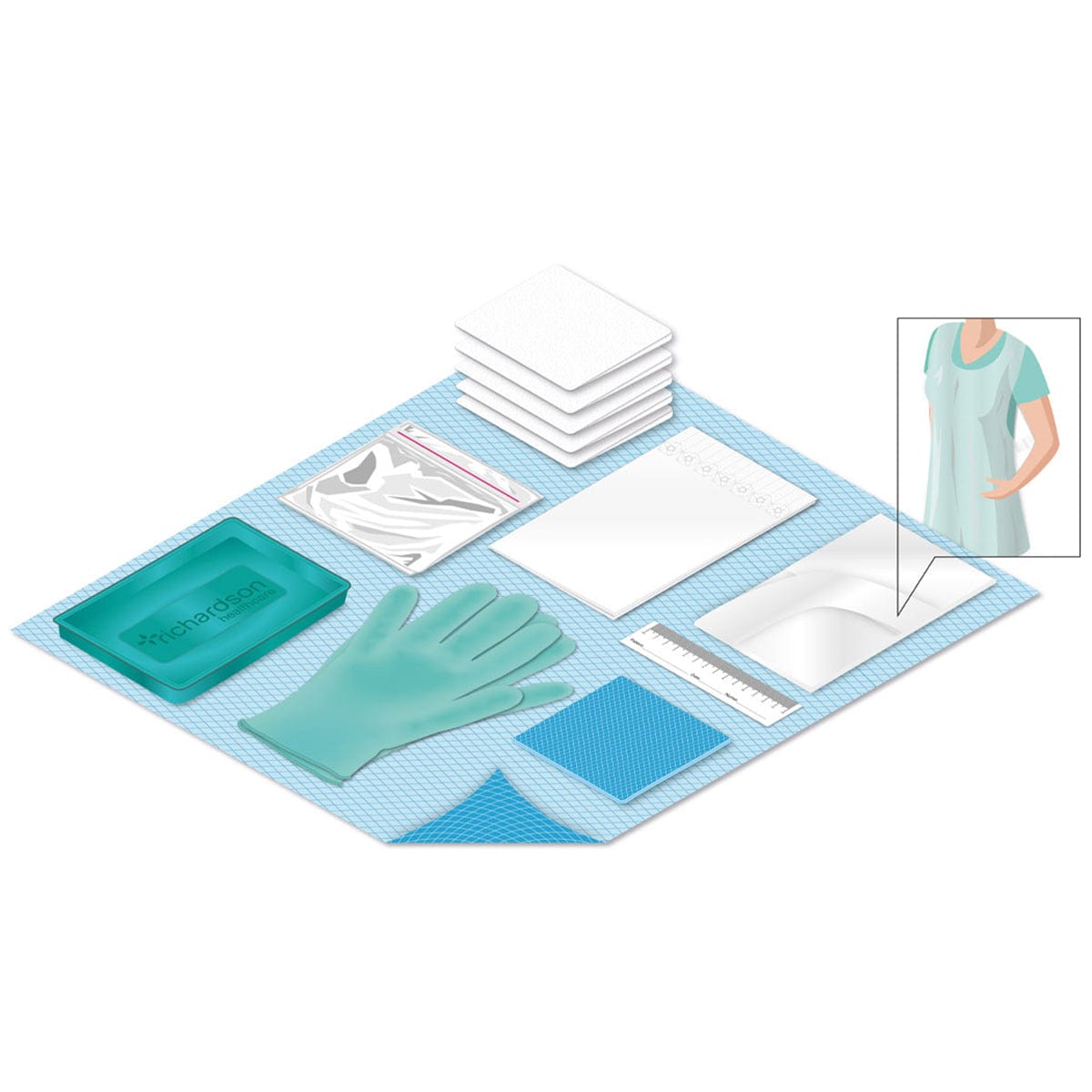 Softdrape Universal Aseptic Dressing Pack, Pack of 20