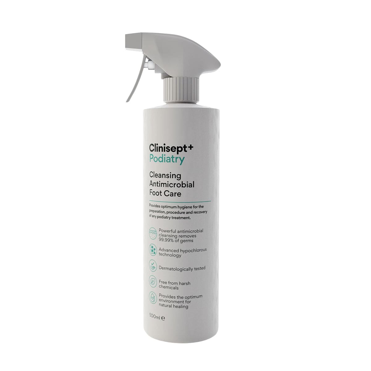 Clinisept+ Podiatry Cleansing Antimicrobial Foot Care 500ml Screw Top