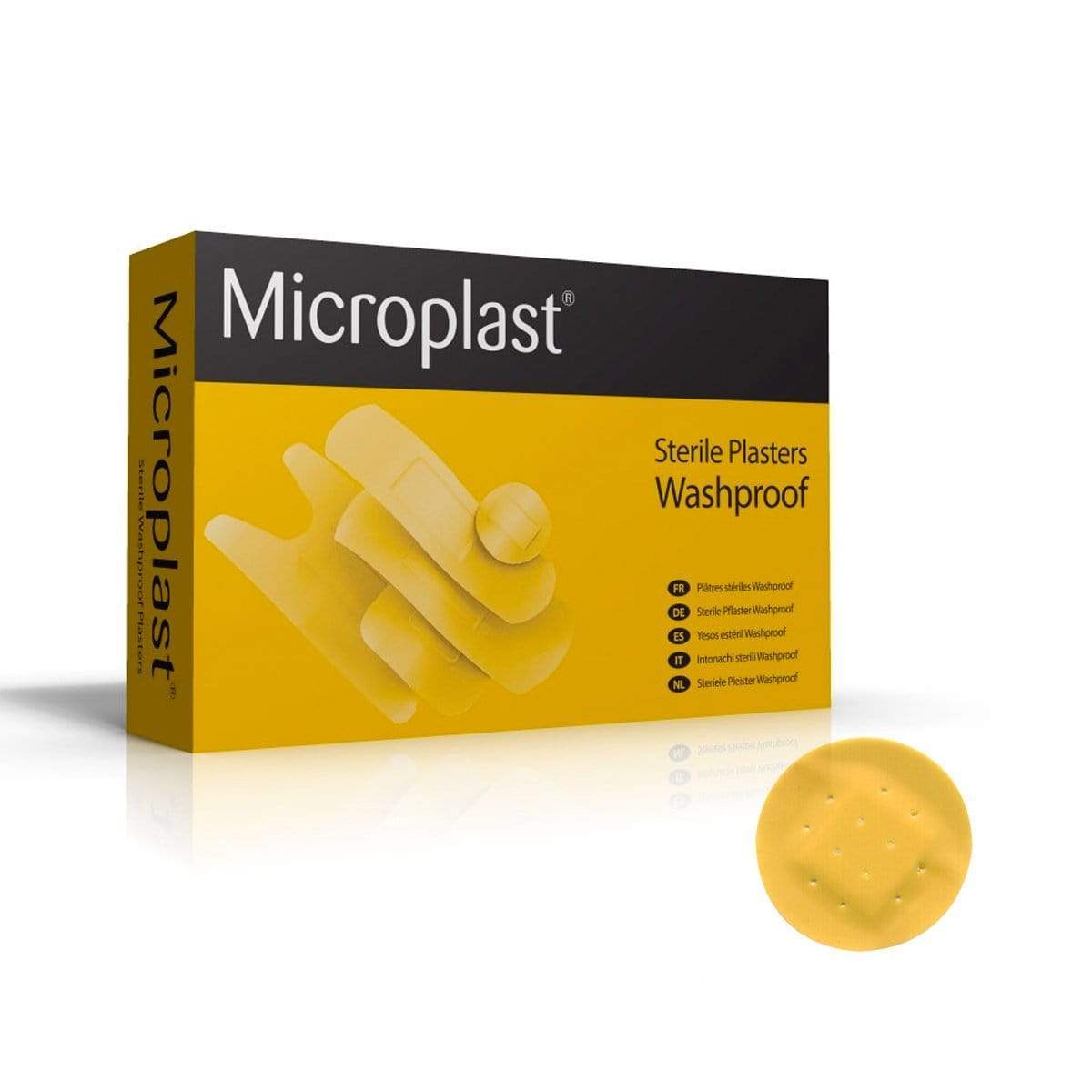 Microplast Sterile Spot Plasters Washproof, 2.2cm Diameter, Pack of 10